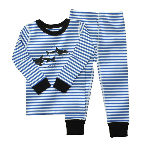 Mightly | Pajamas | Mightly Unisex Blue White Stripes Fish 2piece ...